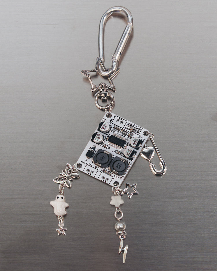 Circuit Relic Handcrafted Keychain white – TAKA ORIGINAL LIMITED