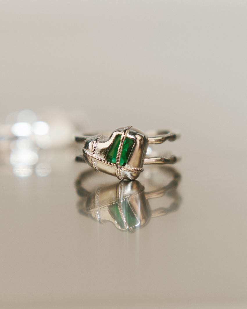 Encrypted Heart Sterling Silver Ring – TAKA ORIGINAL LIMITED