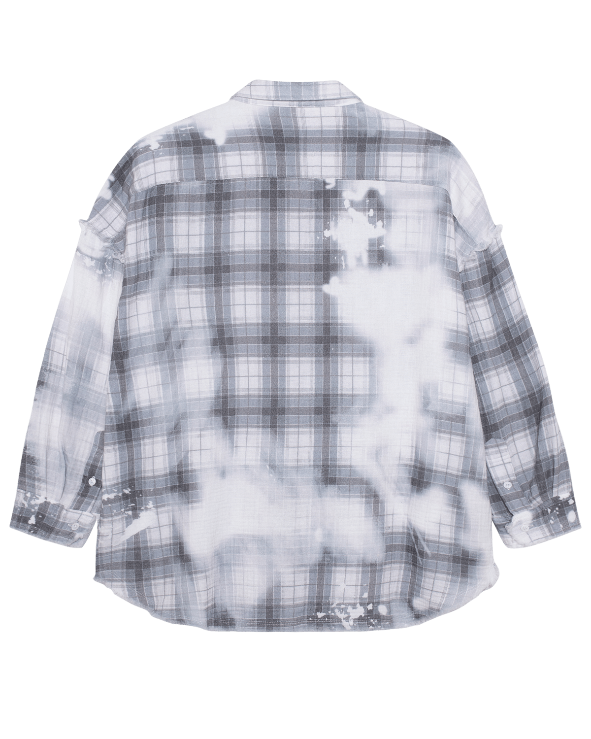 Off The Label ambiguity fading Plaid long sleeved shirt grey – TAKA ...