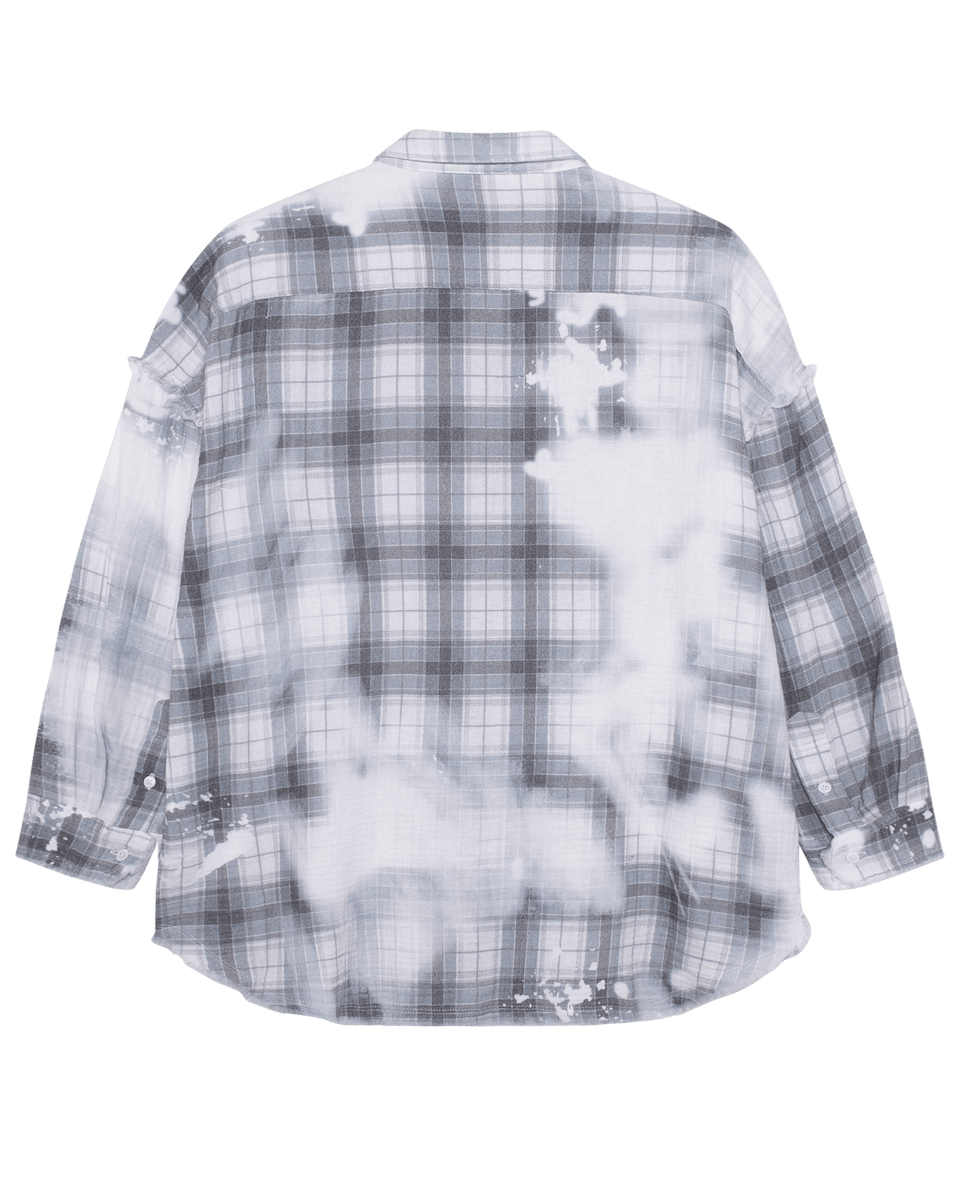 Off The Label ambiguity fading Plaid long sleeved shirt grey – TAKA ...
