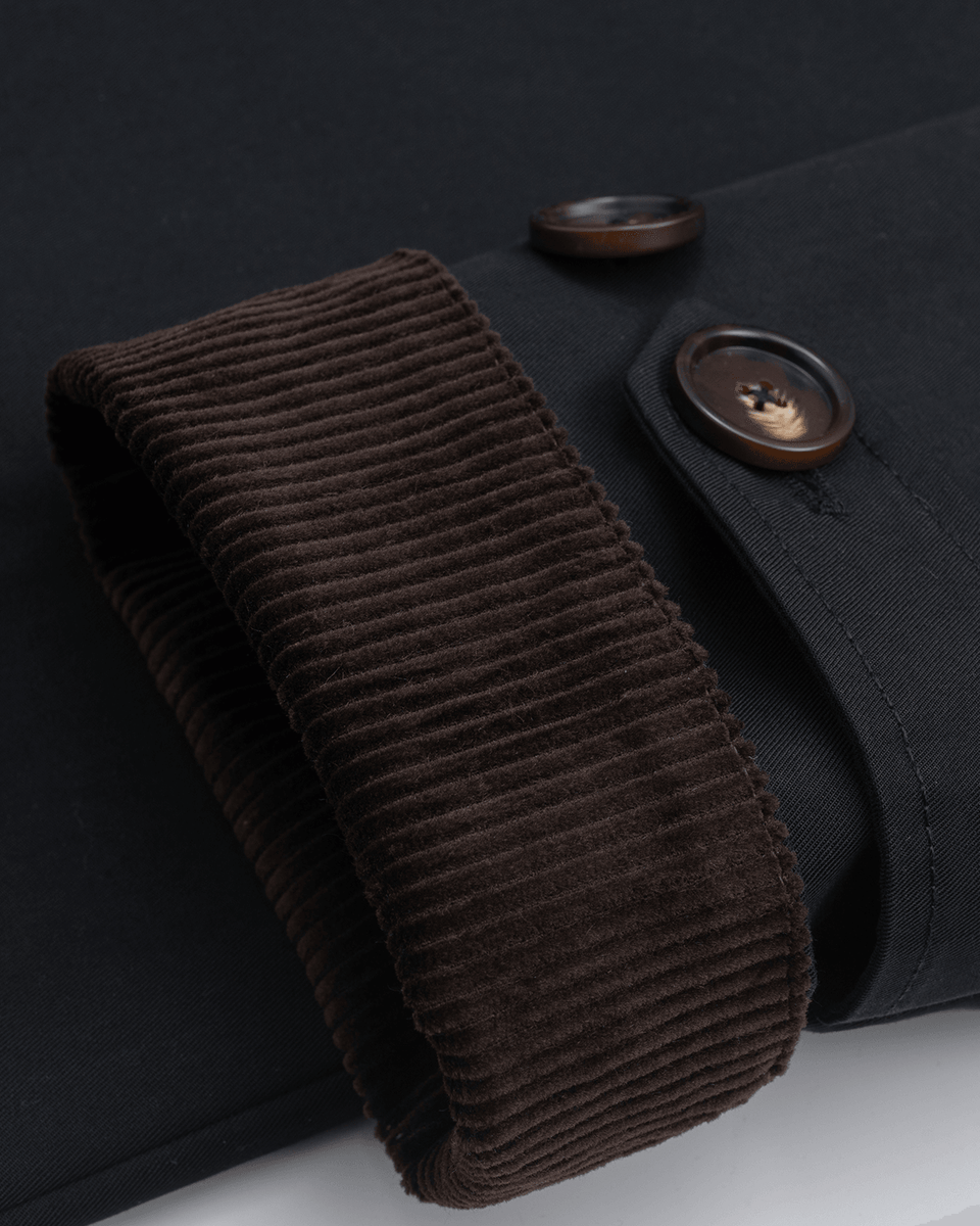 Off The Label corduroy collar trench coat black – TAKA ORIGINAL LIMITED