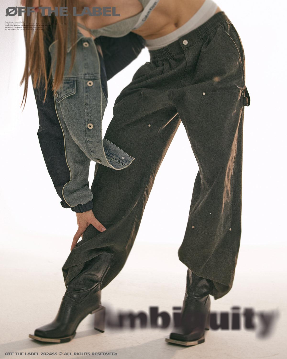 Off the label double-knee work pants dark grey – TAKA ORIGINAL LIMITED