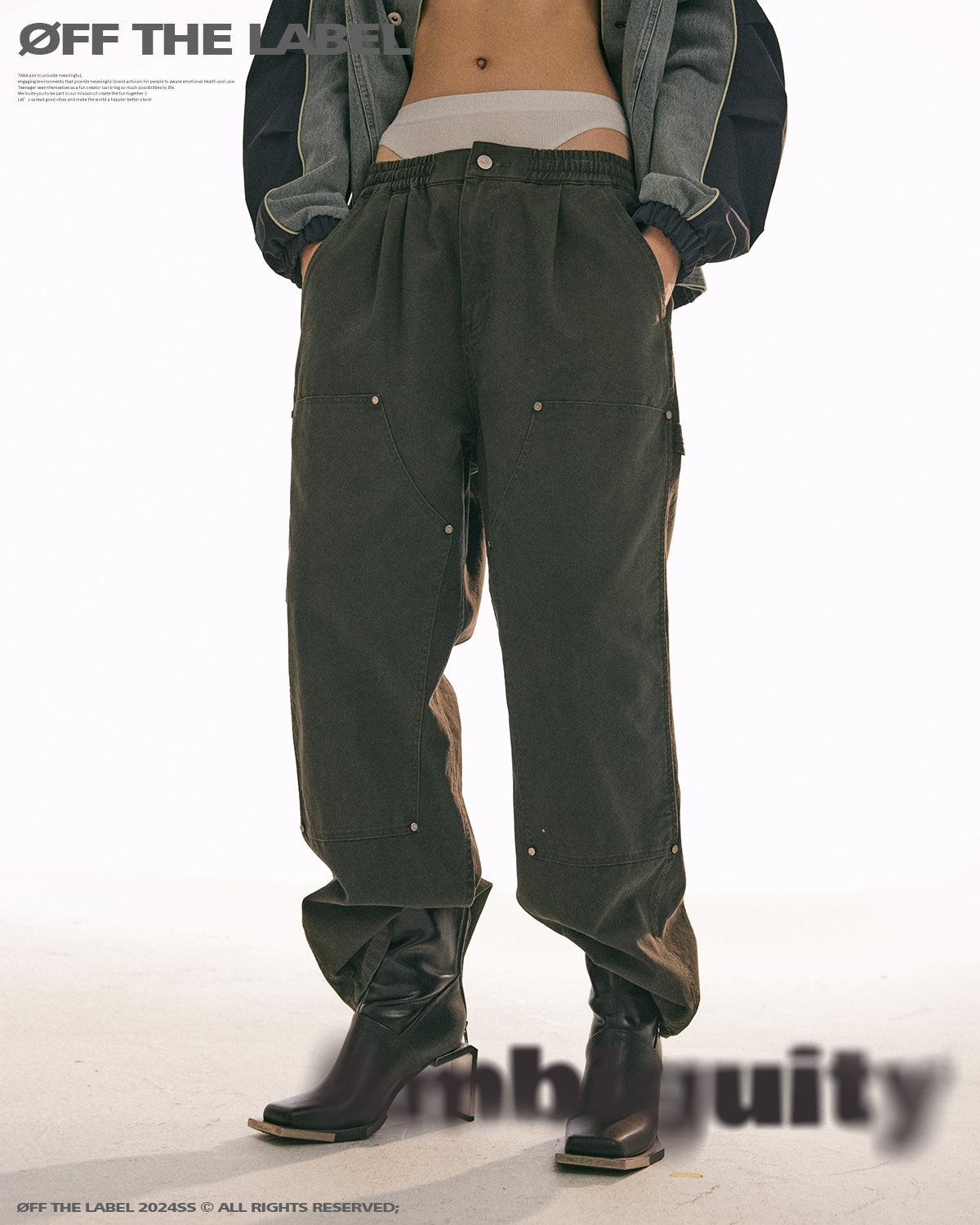 Off the label double-knee work pants dark grey – TAKA ORIGINAL LIMITED