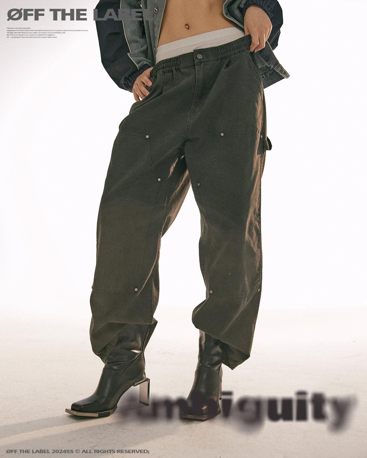 Off the label double-knee work pants dark grey – TAKA ORIGINAL LIMITED