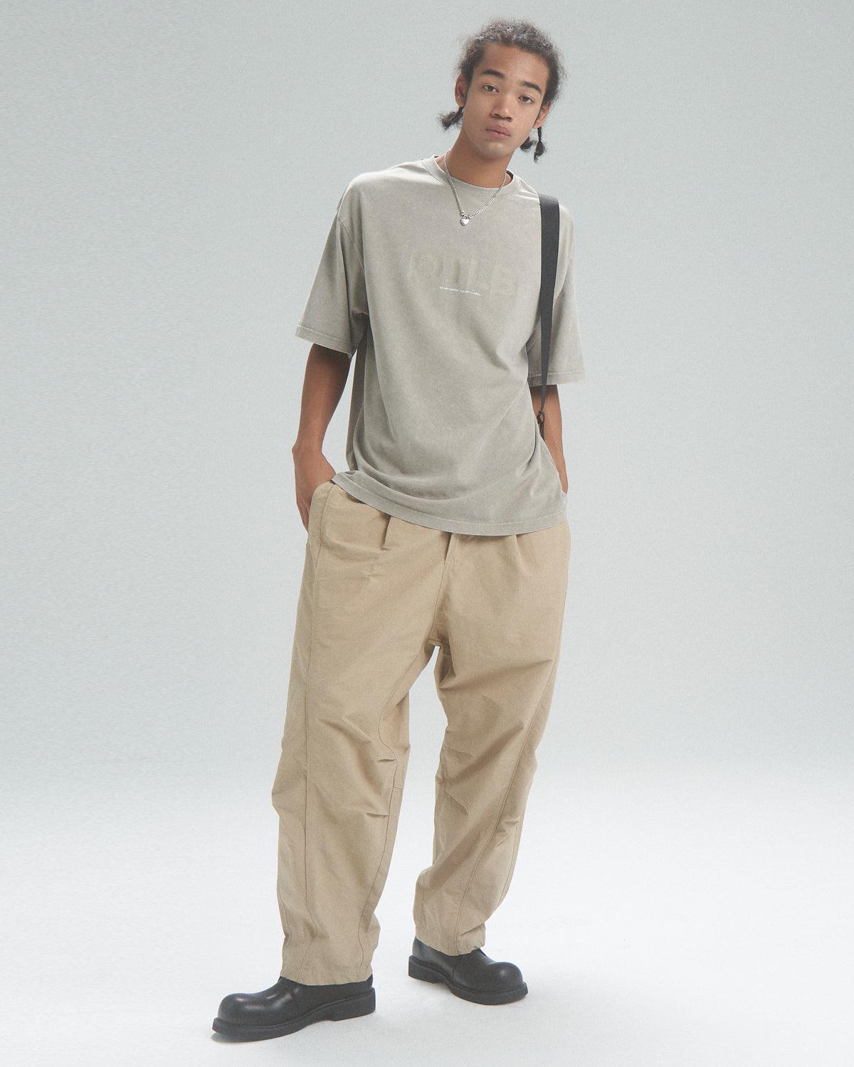 Off The Label heavy wash logo t-shirt beige – TAKA ORIGINAL LIMITED