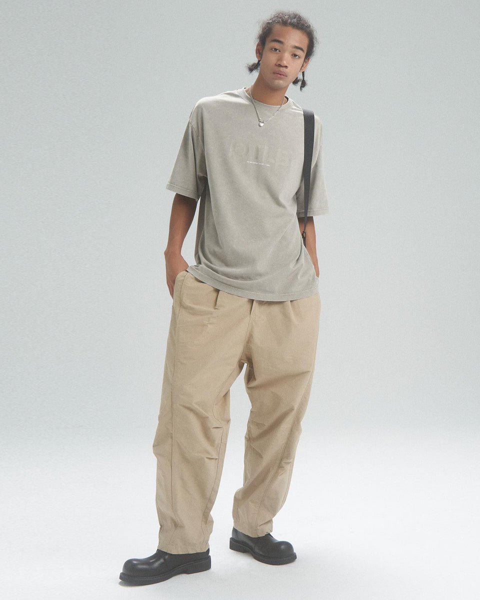 Off The Label heavy wash logo t-shirt beige – TAKA ORIGINAL LIMITED