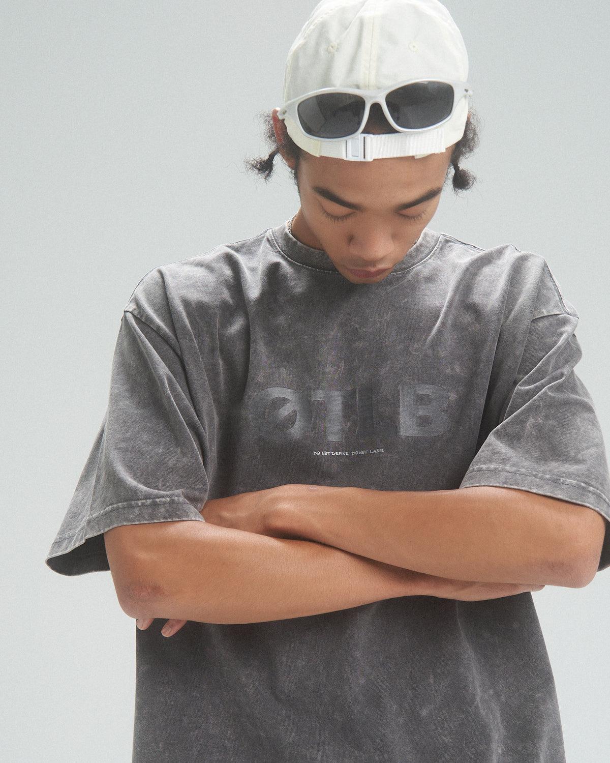 Off The Label heavy wash logo t-shirt grey – TAKA ORIGINAL LIMITED