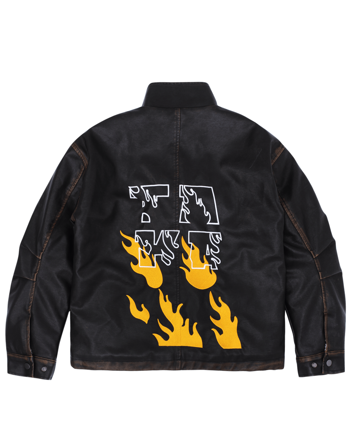 TAKA Original Faded flame Leather Jacket – TAKA ORIGINAL LIMITED
