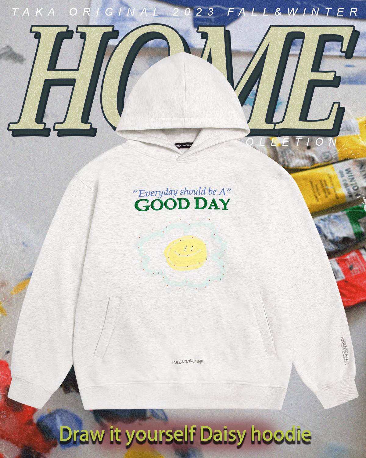 TAKA Original HOME collection draw it yourself Daisy hoodie – TAKA ...