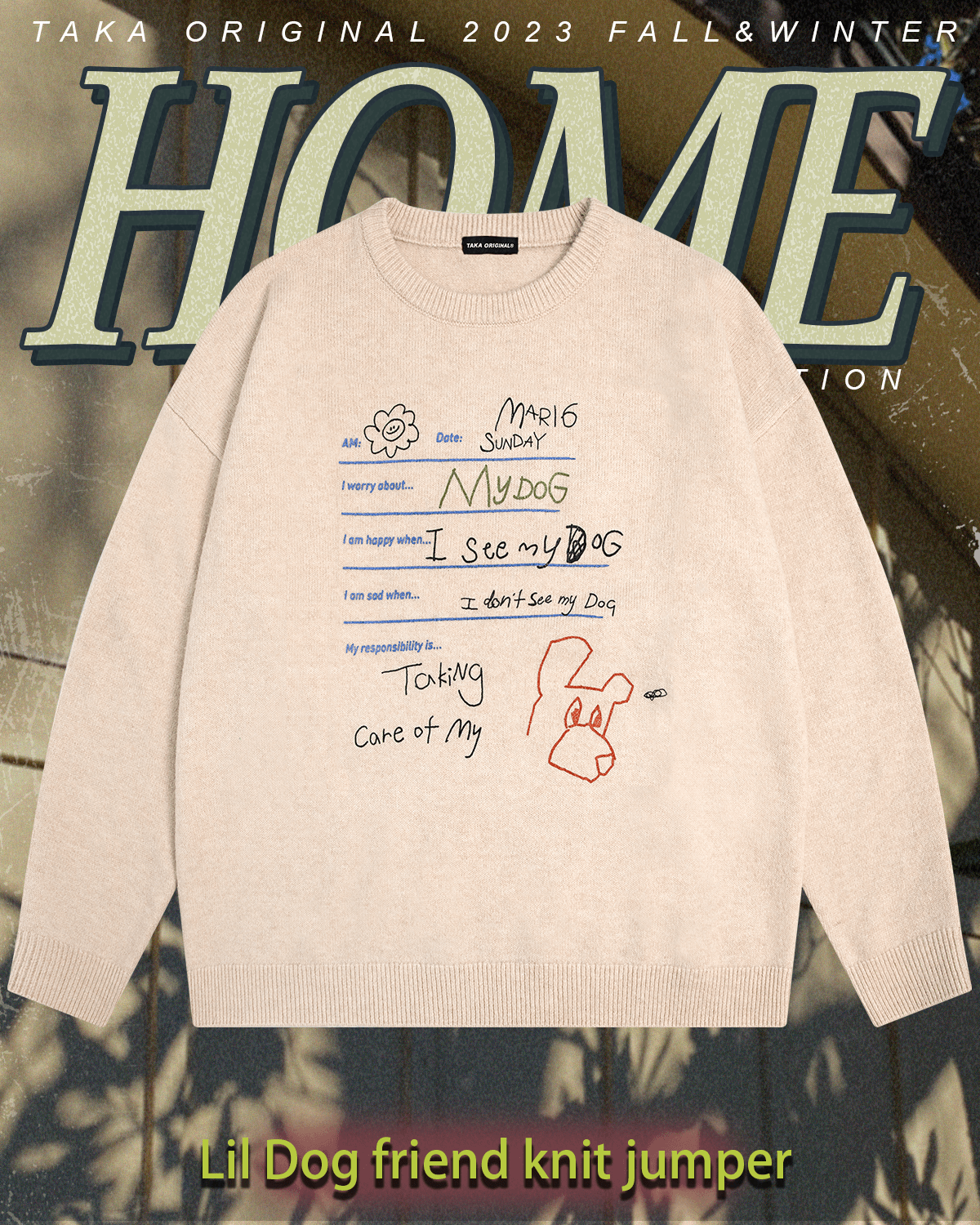 TAKA Original HOME collection Lil Dog friend knit jumper – TAKA ...