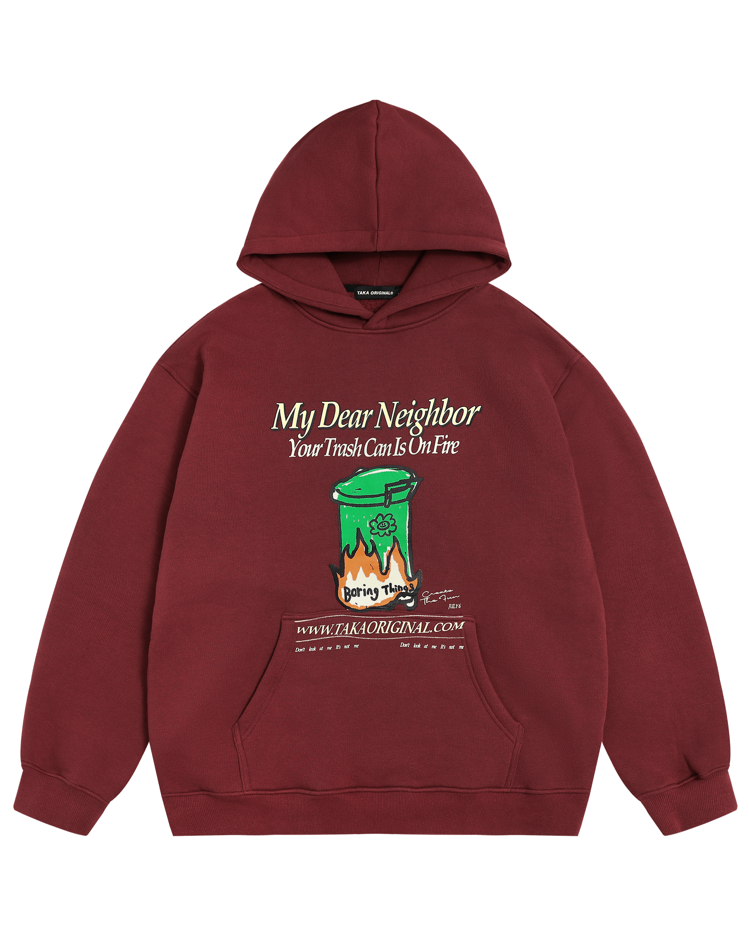 TAKA Original HOME collection on fire fleece hoodie red – TAKA ORIGINAL ...