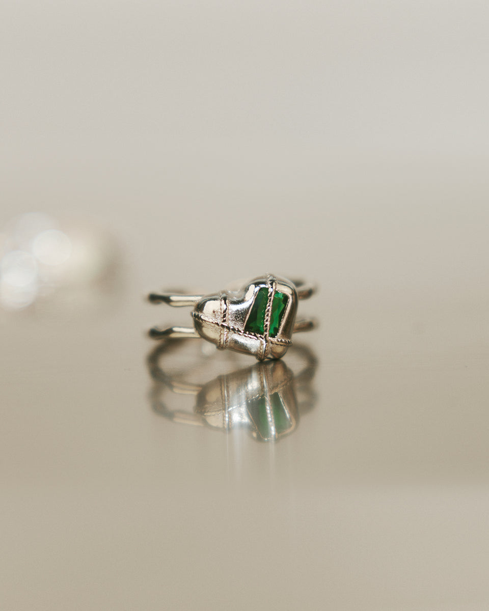 Encrypted Heart Sterling Silver Ring – TAKA ORIGINAL LIMITED