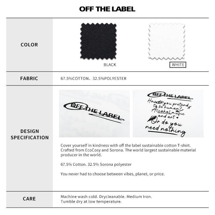 Off The Label logo T-shirt | Dupont™ Sorona®Materials – TAKA ORIGINAL ...