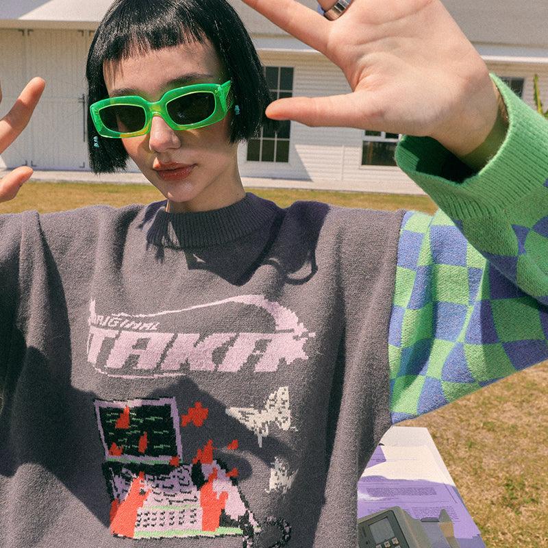 TAKA Original [ Eternet 001] Cyberweb checkboard knit jumper | 100% ...