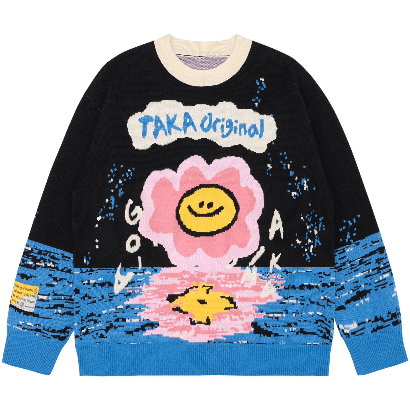 TAKA Original Life Is Beautiful Daisy ocean of tears knit jumper – TAKA ...