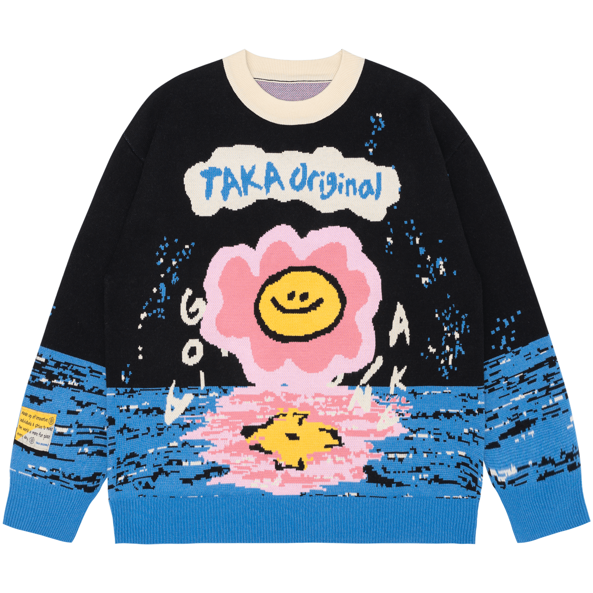 TAKA Original Life Is Beautiful Daisy ocean of tears knit jumper – TAKA ...